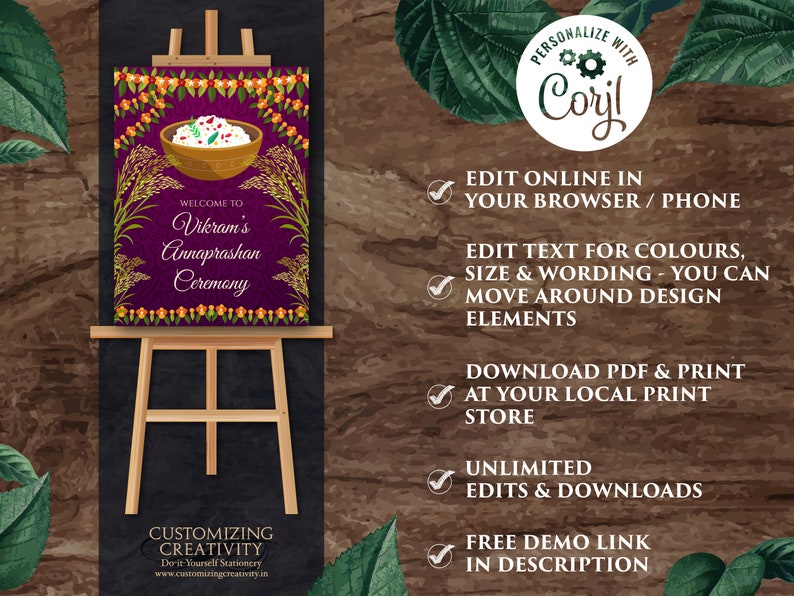 First Rice Feeding Sign & Rice Ceremony Sign Annaprashan Sign - Etsy