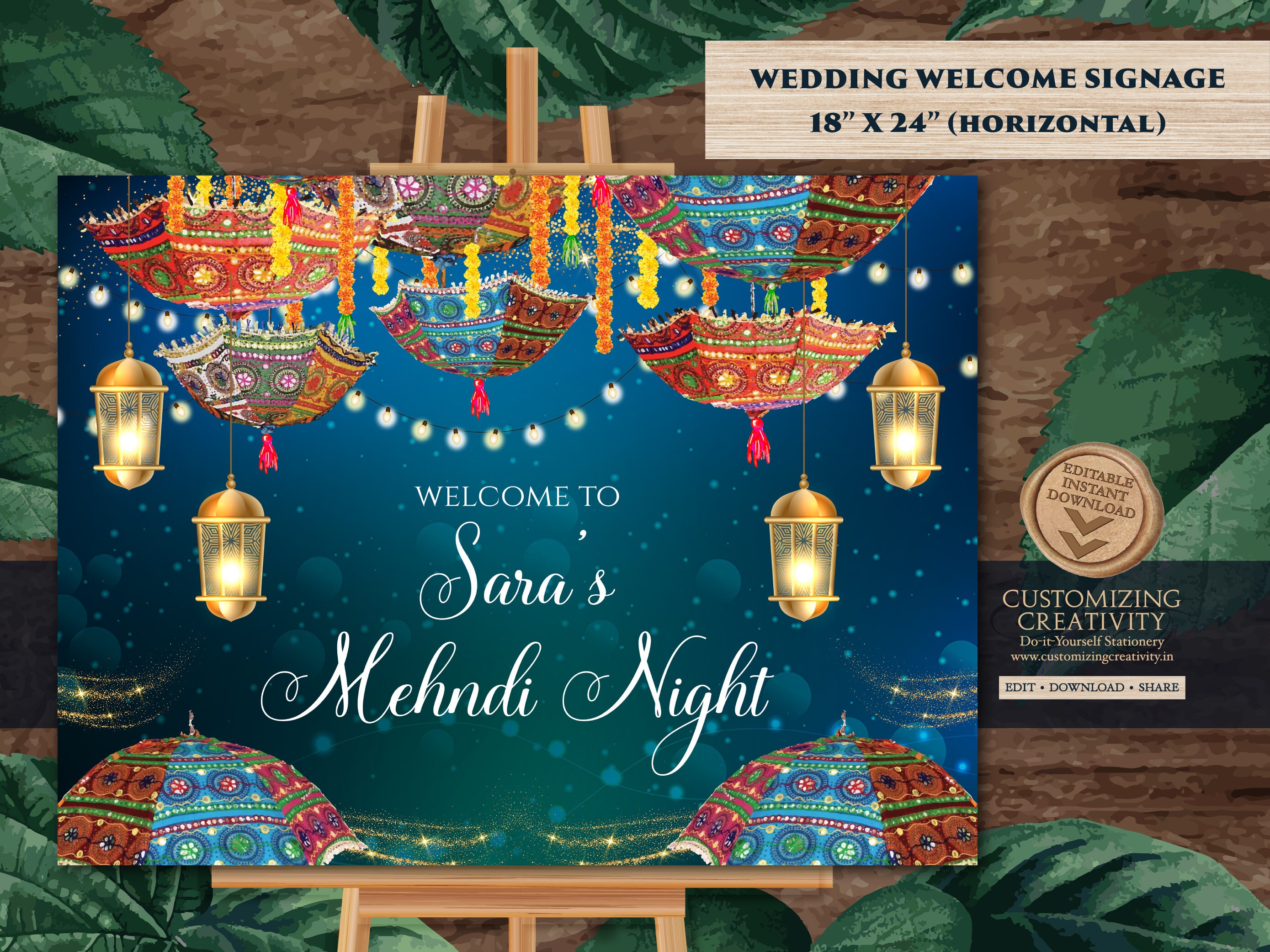Mehndi Decor Signs as Mehndi Signs Mendhi Umbrella Decor as - Etsy UK