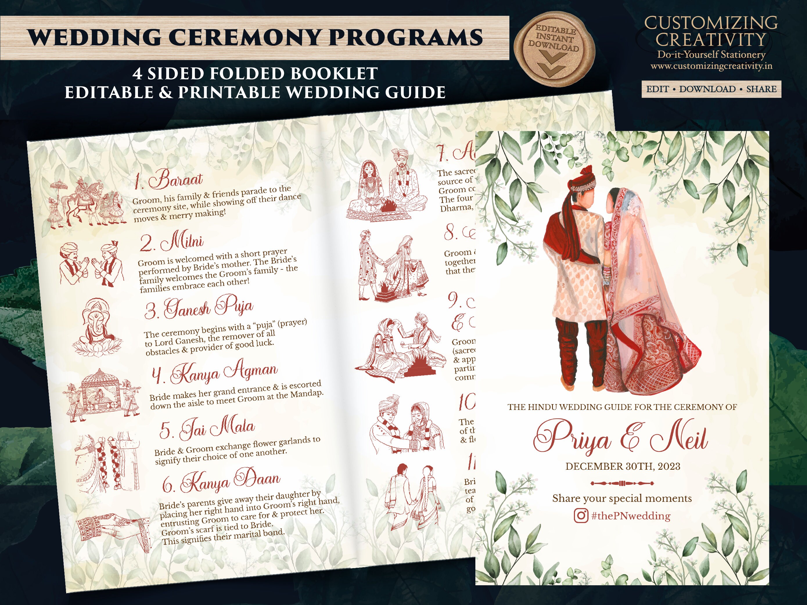 Hindu Wedding Ceremony Program