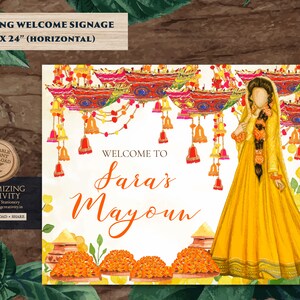 Mayoun Signs as Mayoun Decor, Mayoun Welcome Signs as Haldi Welcome ...