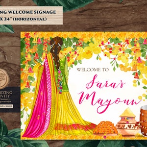 Mayoun Welcome Signs as Haldi Welcome Sign, Mayoun Signs as Mayoun ...