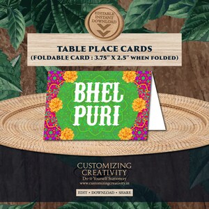 Indian Wedding Decor Food Label Indian, Indian Food Tags Mehndi Decor ...