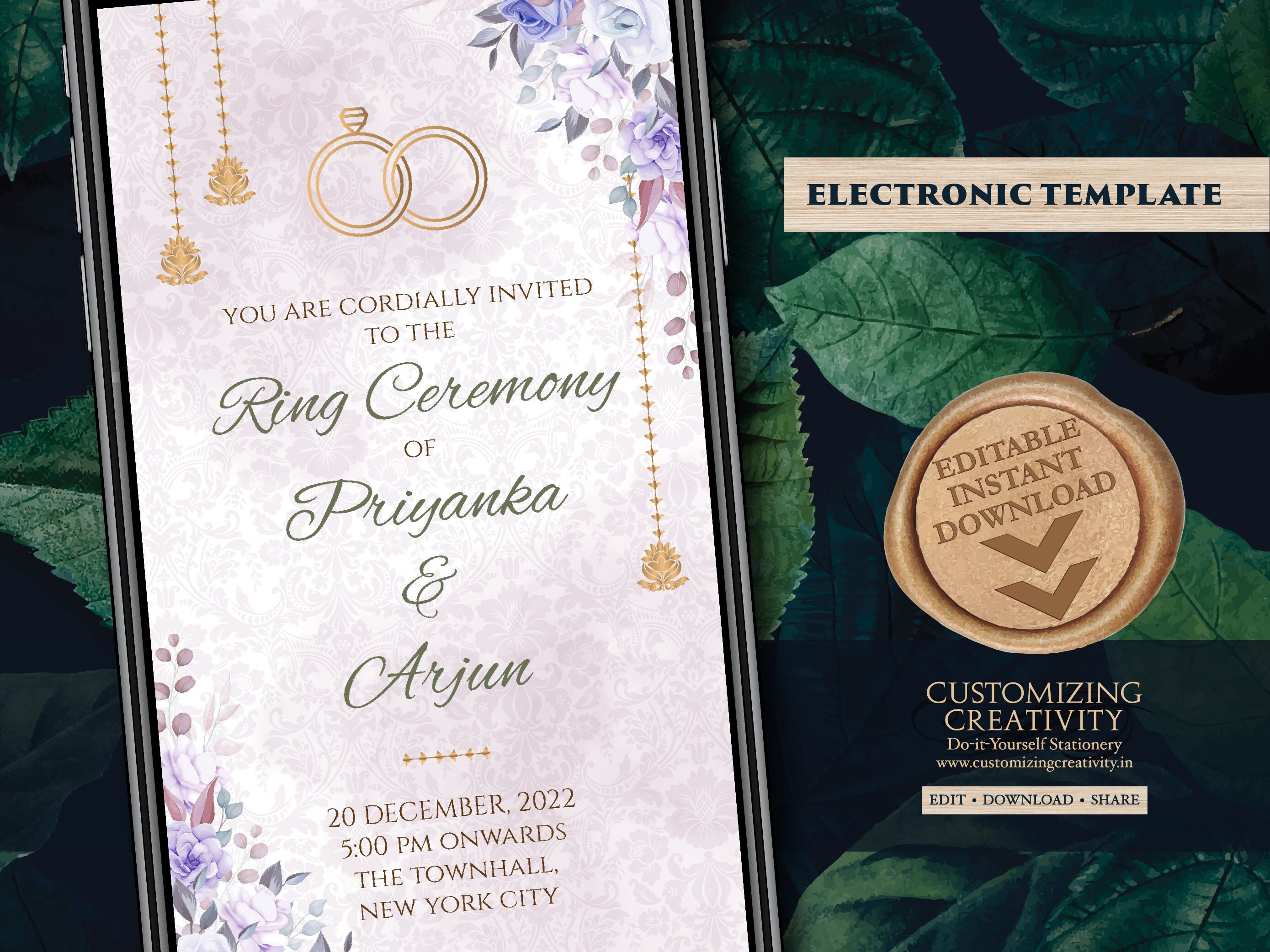 Tarjetas De Compromiso Gujarati