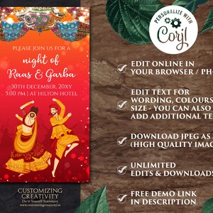 Dandiya Night Invite Digital Raas Garba Invitation, Navratri ...