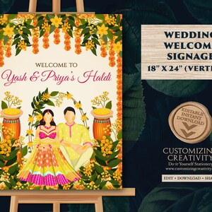Welcome Holud Signs Welcome to Haldi Sign, Wedding Haldi Decor & Haldi ...