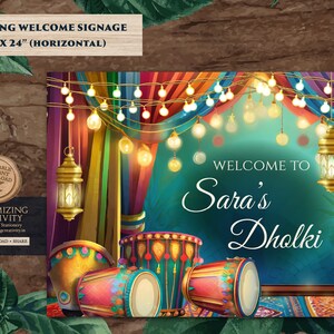 Dholki Sign Dholki Decor, Dholki Welcome Sign & Dholki Decoration ...
