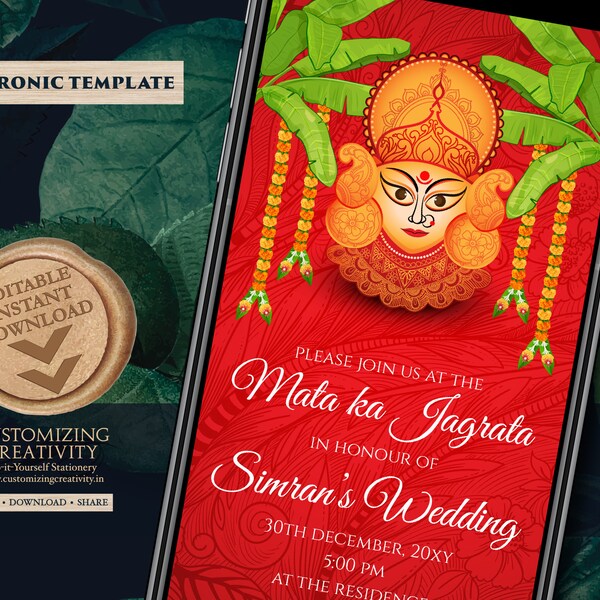 Jagrata Invitation - Etsy Canada