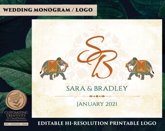 Indian Wedding Logo - Etsy