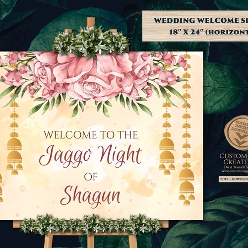 Jaggo Welcome Sign as Entry Sign Jago Night Jaggo Signs - Etsy