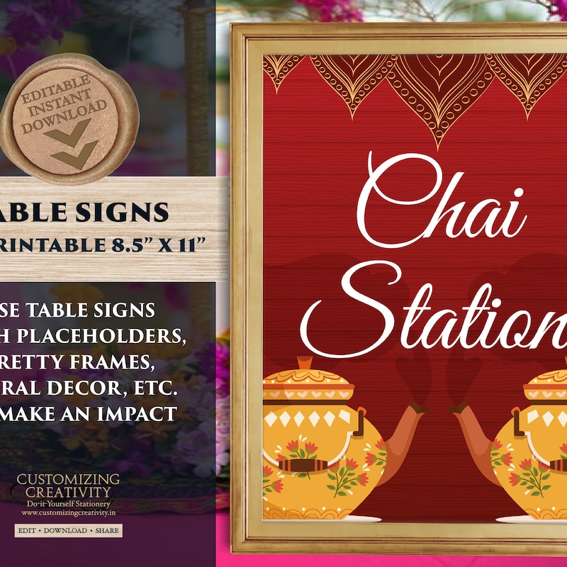 Tea Station Signs - Etsy
