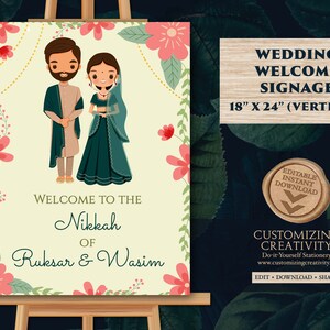 Muslim Wedding Welcome Sign Nikah Welcome Sign Nikkah Welcome - Etsy