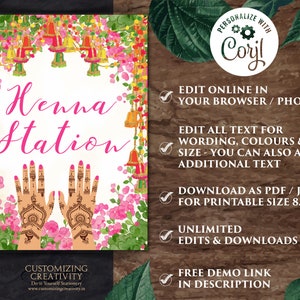 Mehndi Decor Station Henna Decoration, Dholki Decoration & Indian ...