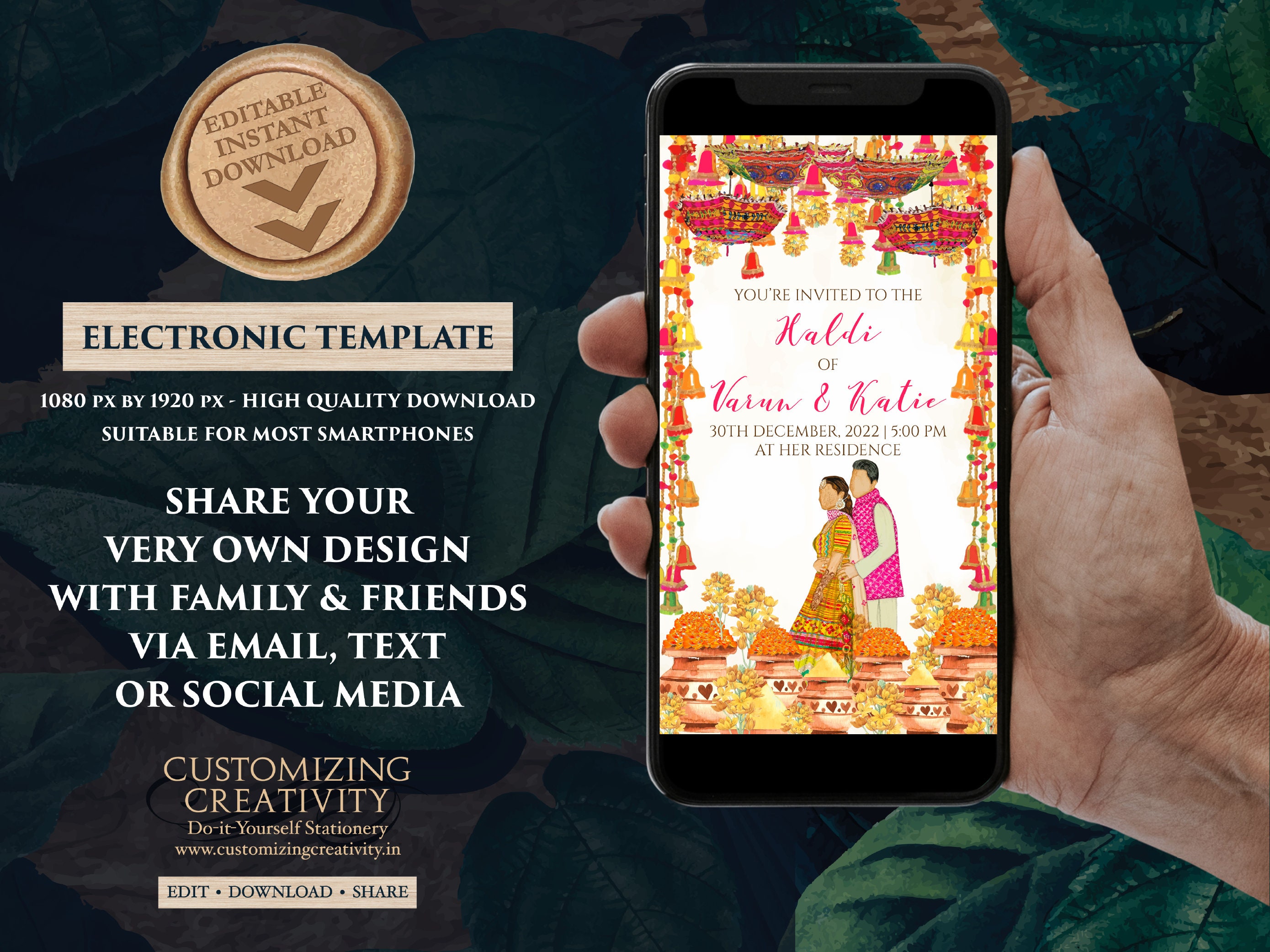 Haldi Invite Card as Pithi Invitations Haldi Invitations & - Etsy Canada