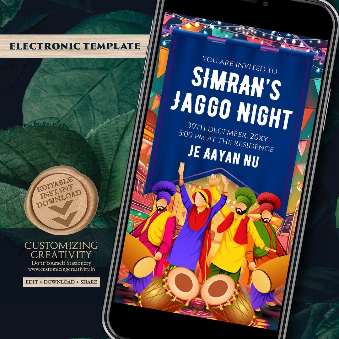 Digital Jago Invitation Jaggo Invites, Jago Invites & Jaggo Invitations ...
