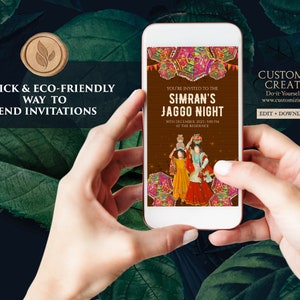 Punjabi Jago Invitation Digital as Jago Invites, Jaggo Cards & Jaggo ...