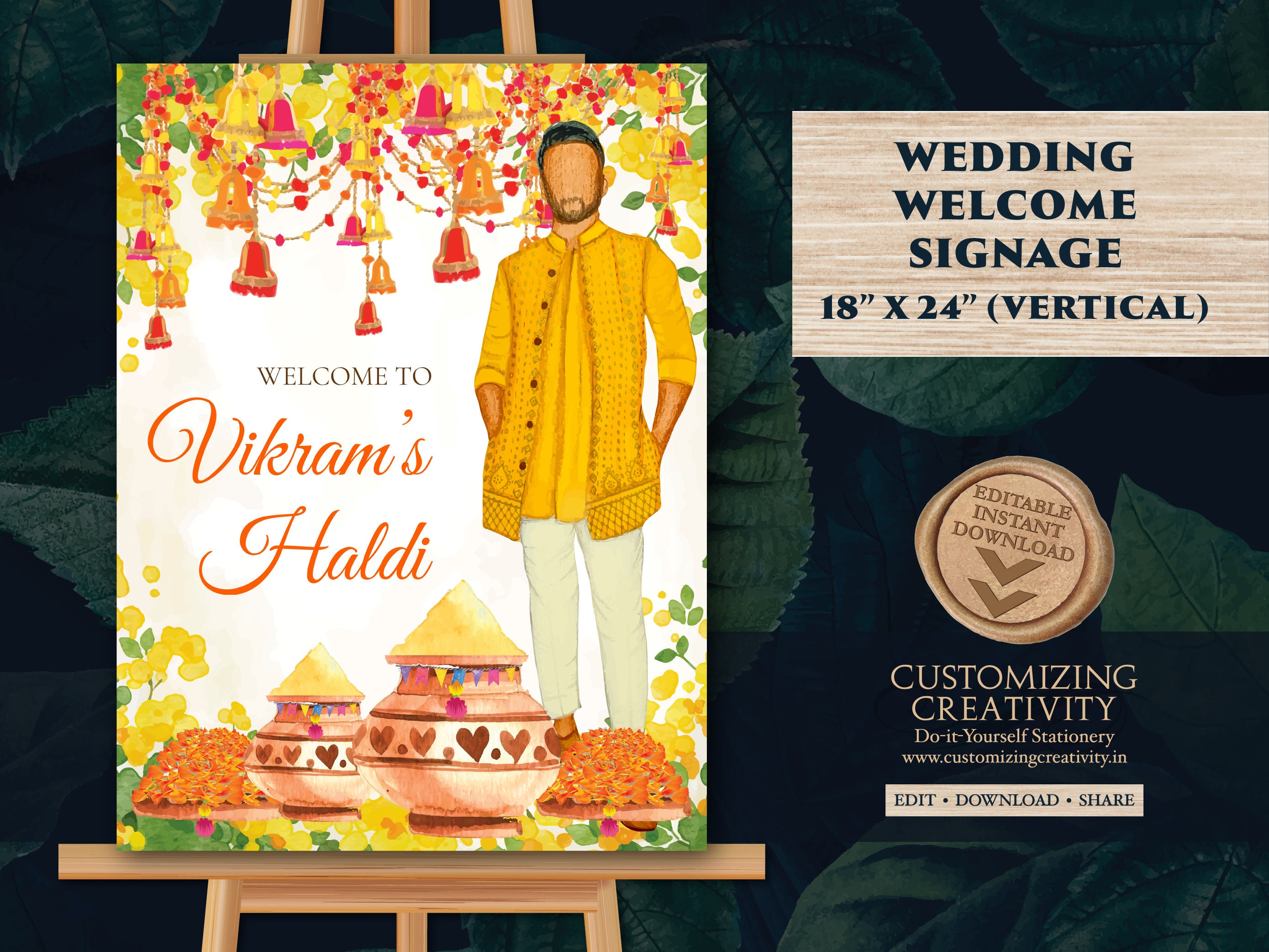 Boy Haldi Posters & Groom Haldi Signs Welcome to Haldi Sign - Etsy UK