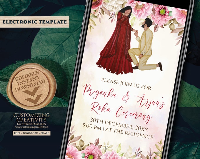 Dog Themed Roka Ceremony Invite Personalised Roka Ceremony Invite Roka ...