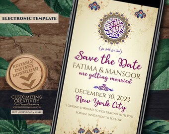 Islamic Save the Dates - Etsy