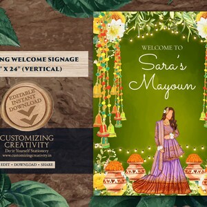 Mayoon Welcome Signs as Mehndi Welcome Sign, Mayoun Signs as Mayoon ...