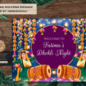 Dholki Decor & Dholki Sign, Dholki Welcome Sign as Dholki Decoration ...