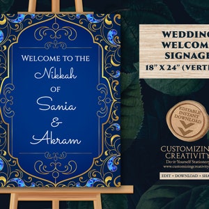 Muslim Wedding Welcome Sign Nikah Welcome Sign Nikkah Welcome - Etsy
