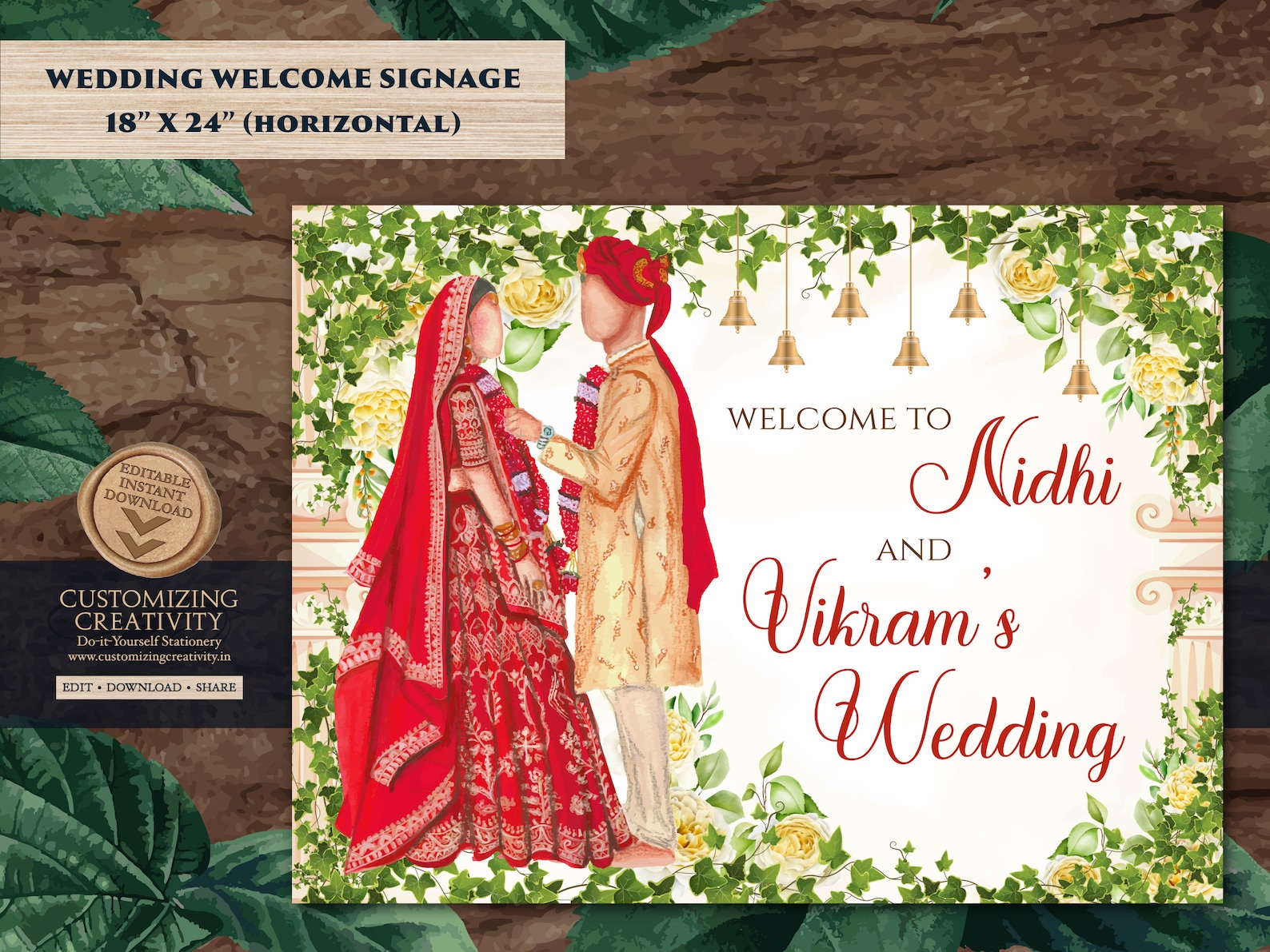 Hindu Wedding Welcome Signs & Hindu Wedding Signs Indian - Etsy