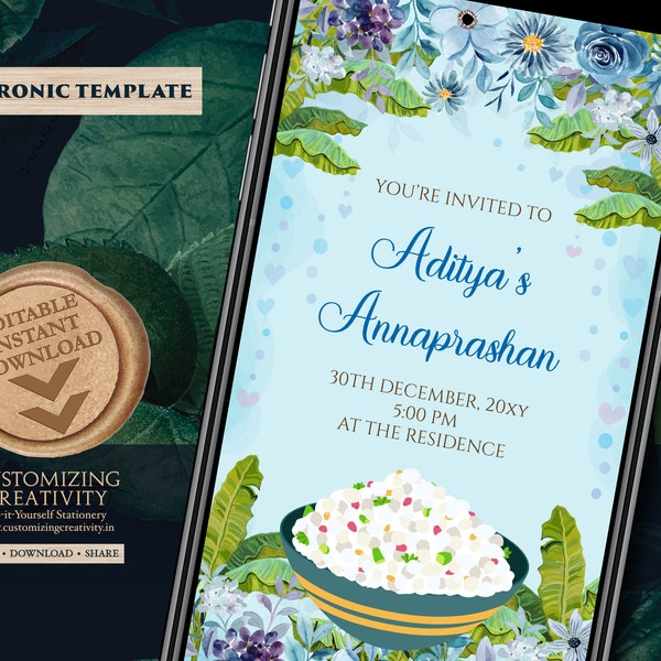 Pasni Ceremony Card - Etsy