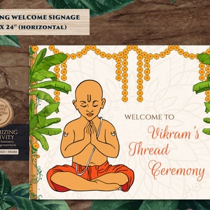 Thread Ceremony Sign & Upanayanam Sign, Thread Ceremony Welcome Sign as ...