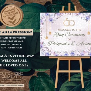 Roka Signs as Ring Ceremony Signs, Engagement Welcome Sign as Ring ...