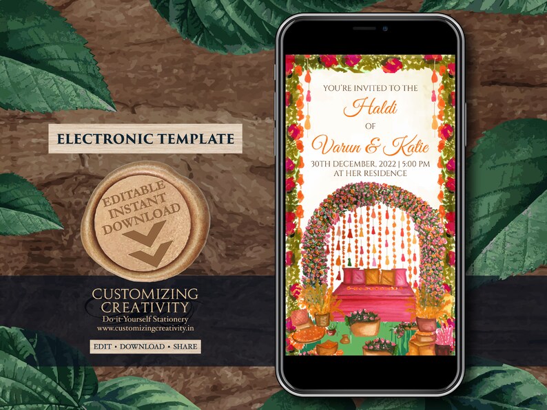 Holud Invites as Pithi Cards Haldi Invite Card as Pithi - Etsy