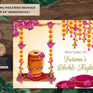 Dholki Decoration as Dholki Welcome Sign, Dholki Decor & Dholki Sign ...