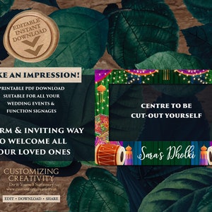 Dholki Photoframe Prop & Dholki Decor, Dholki Decoration as Dholki ...