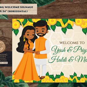 Haldi Welcome Sign Haldi Poster, Haldi Decoration & Pithi Welcome Sign ...