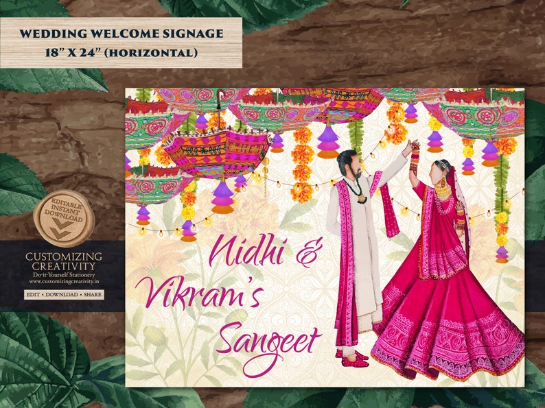 Sangeet Decor as Sangeet Poster Sangeet Signs & Sangeet - Etsy
