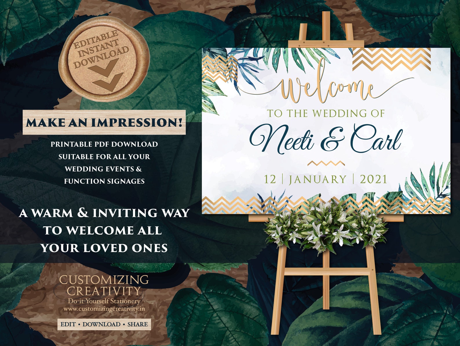 Destination Welcome Sign as Tropical Welcome Sign Indian | Etsy