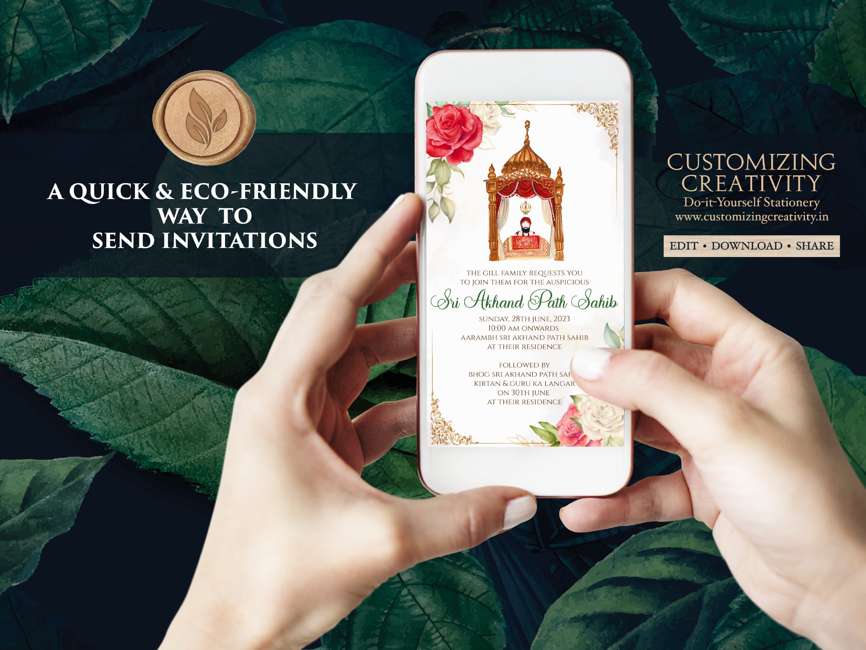 Akhand Path Invites Sikh Invitations Sri Akhand Path Sahib - Etsy Canada