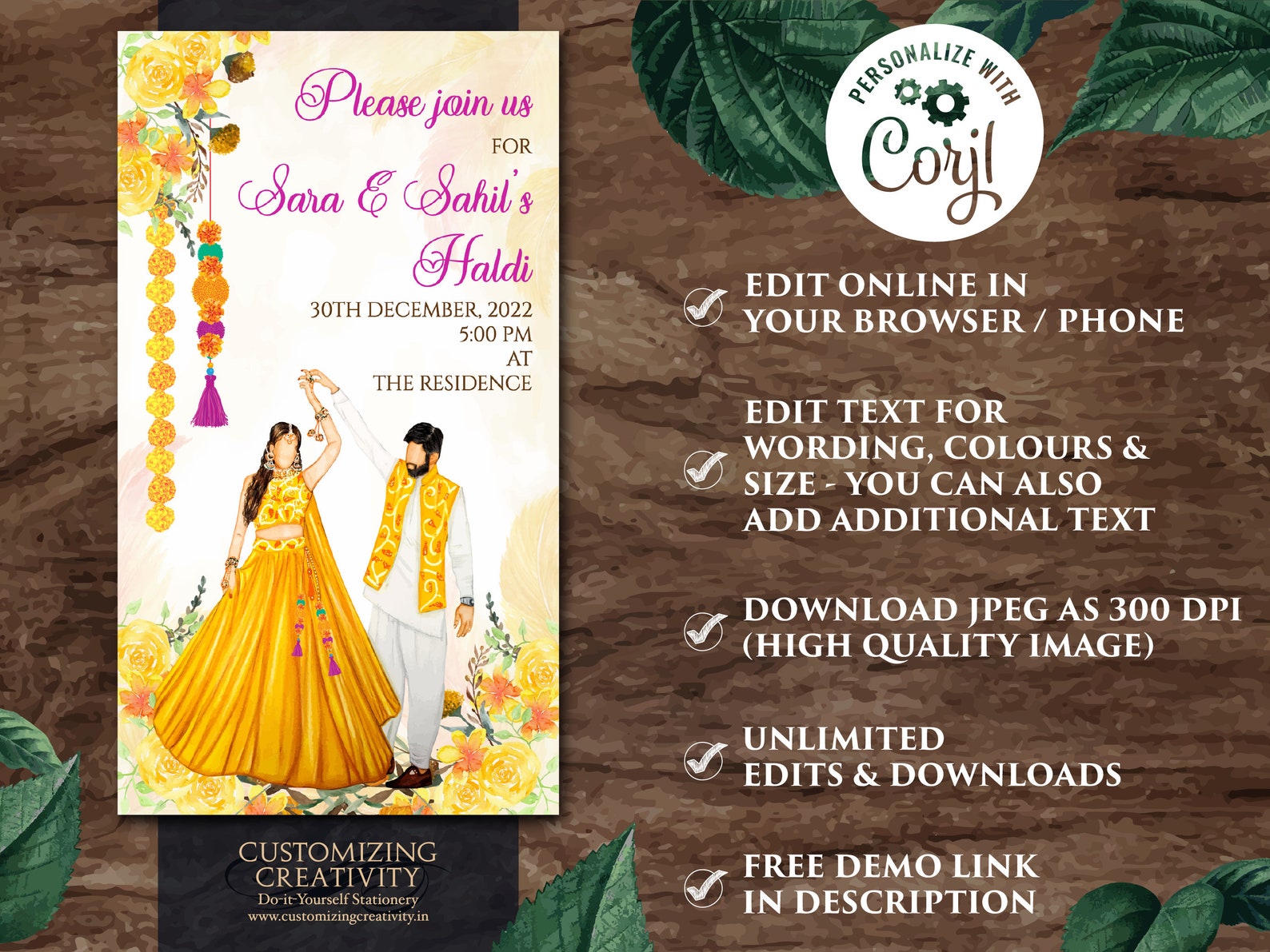 Holud Invites as Pithi Cards Haldi Invitations & Pithi | Etsy