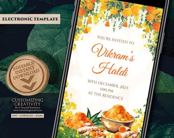 Gaye Holud Invite - Etsy