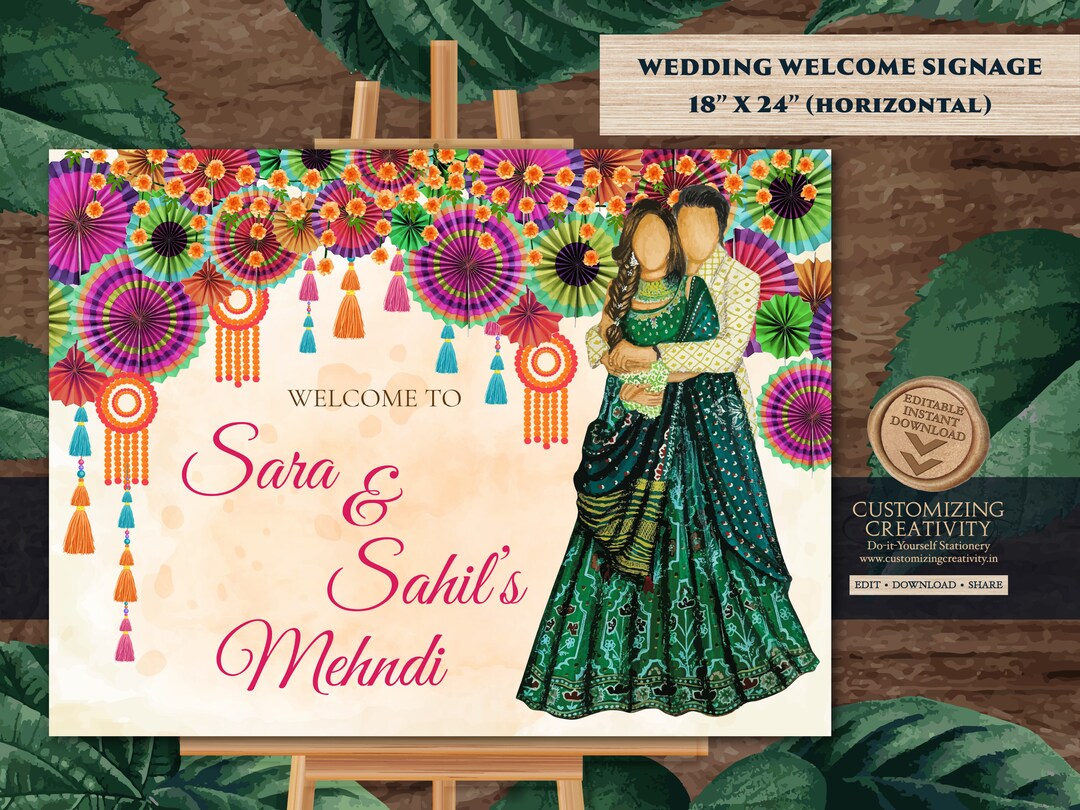 Mehndi Signs as Mehndi Poster, Mehndi Decor Sign as Mehendi Signs ...