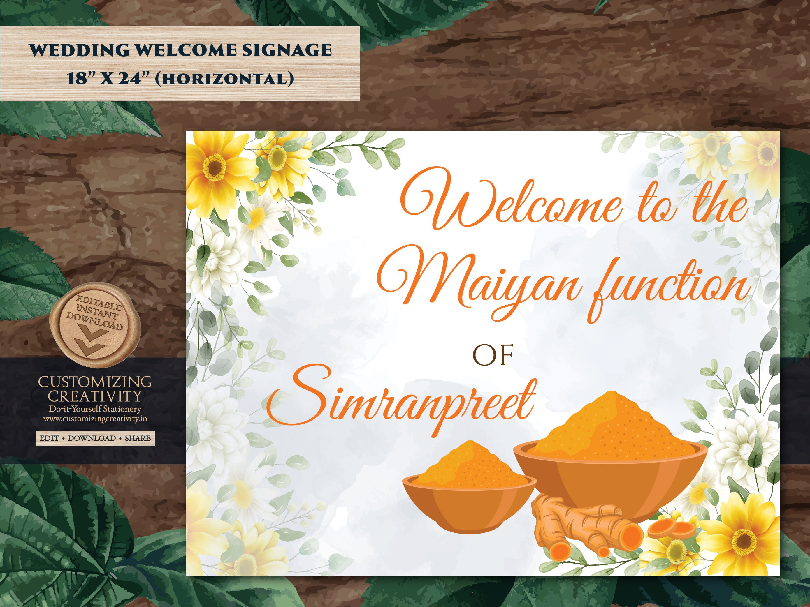 Maiyan Signs as Sikh Welcome Signs Maiyaan Maiyan Welcome | Etsy India