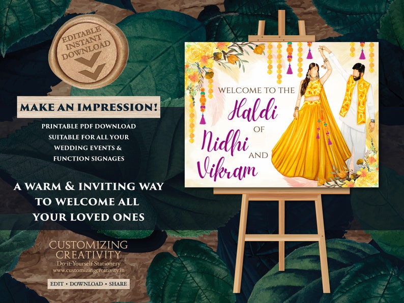 Welcome to Haldi Signs as Haldi Welcome Signs Couple Haldi - Etsy