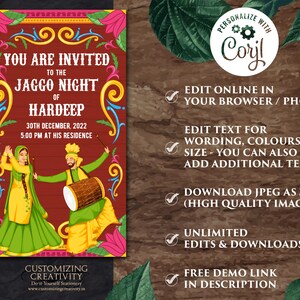 Buy Indian Truck Art Invites, Jaggo Night Invites as Punjabi Night ...