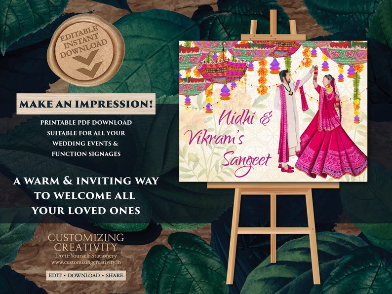 Sangeet Decor as Sangeet Poster Sangeet Signs & Sangeet - Etsy