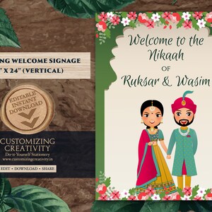 Muslim Wedding Welcome Sign Nikkah Welcome Sign & Nikah Welcome Sign ...