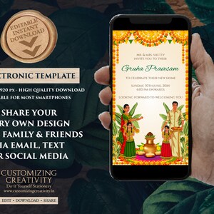 Gruhapravesam Invite Digital House Warming Invitation, Griha Pravesh ...