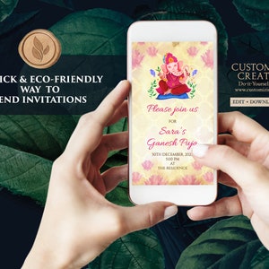 Ganesha Invites as Ganesh Puja Invites, Ganesha Cards as Ganesh ...
