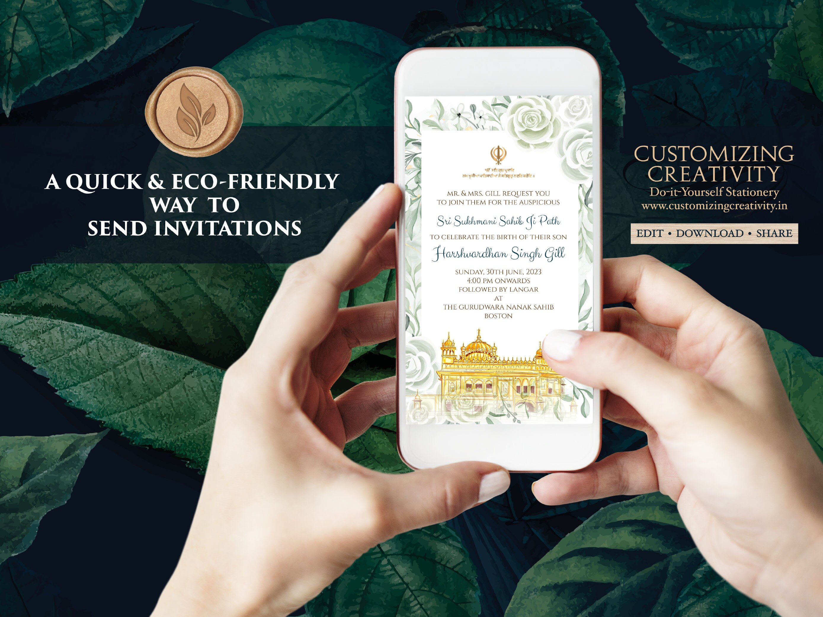 Sukhmani Sahib Path Invitation & Sri Sukhmani Sahib Invite - Etsy Canada