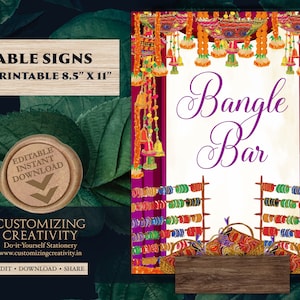 Bangle Bar Signs Desi Wedding Decor, Bangle Decoration & Henna Station ...