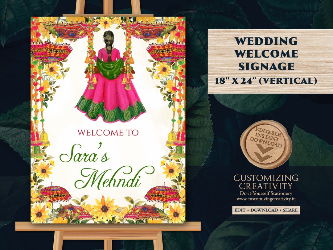 Mendhi Poster as Mehndi Decor Signs Mehndi Signs as Mehndi - Etsy