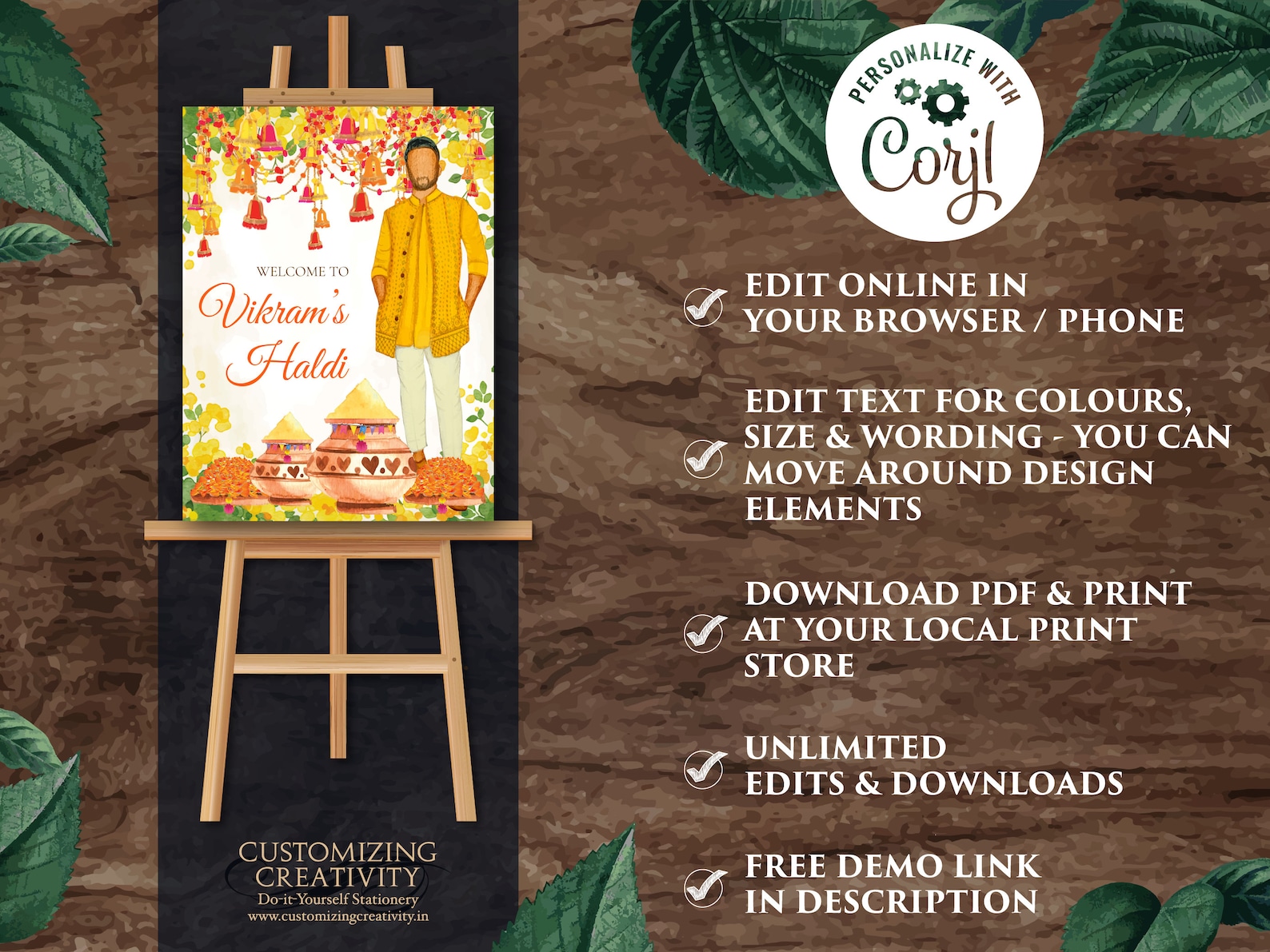 Boy Haldi Posters & Groom Haldi Signs, Welcome to Haldi Sign for Boy as ...